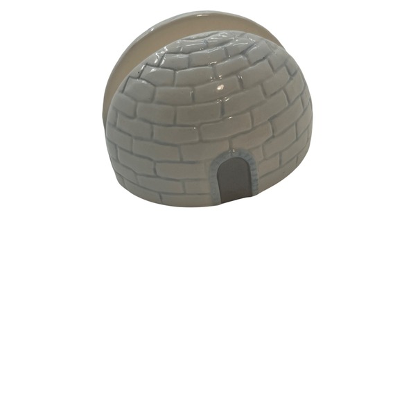 Dining | Ceramic Igloo Napkin Holder White Brick Design Cute Novelty ...